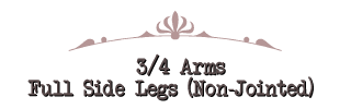 3/4 Arms ~ Full Side Legs (Non-Jointed)
