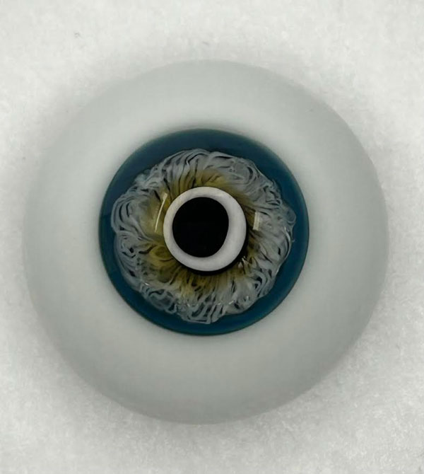 24mm Half Round Real Life Glass Eyes -Dark Blue