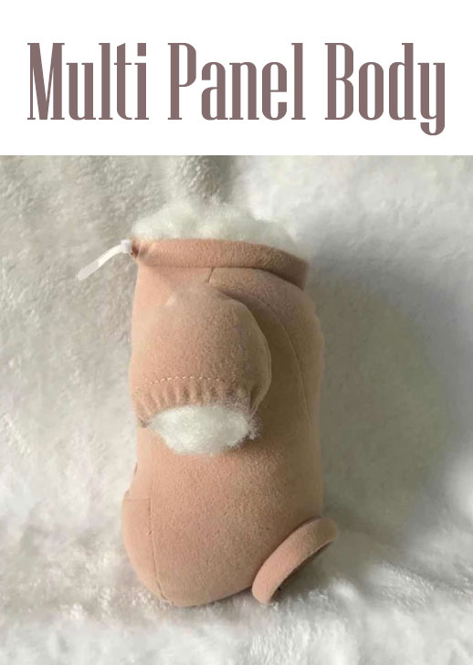 16 Inch Flesh Doe Suede Multi Panel Body ~ 3/4 Arms, Full Front Legs ...
