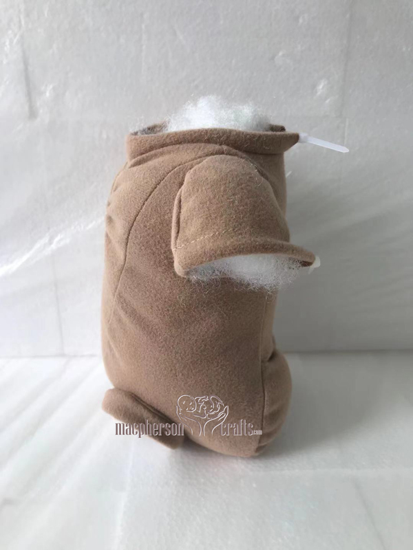 16 Inch Dark Flesh Doe Suede Multi Panel Body ~ 3/4 Arms, Full Front ...