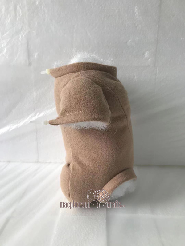16 Inch Dark Flesh Doe Suede Multi Panel Body ~ 3/4 Arms, Full Front ...