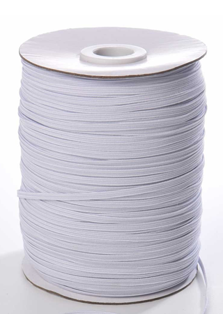 Elastic Braided - 50 Yards 3mm White
