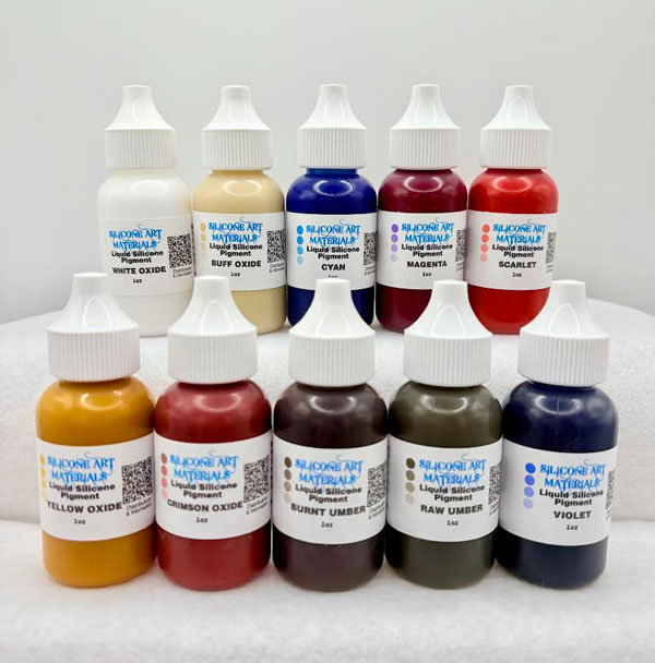 A Set SAM Liquid Silicone Pigment ~ 10 Color Baby Painting Set #4 ~ 1OZ