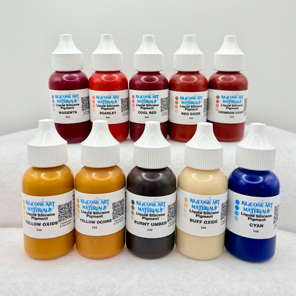 A Set SAM Liquid Silicone Pigment ~ Silicone Doll Painting Pigment 10 ...
