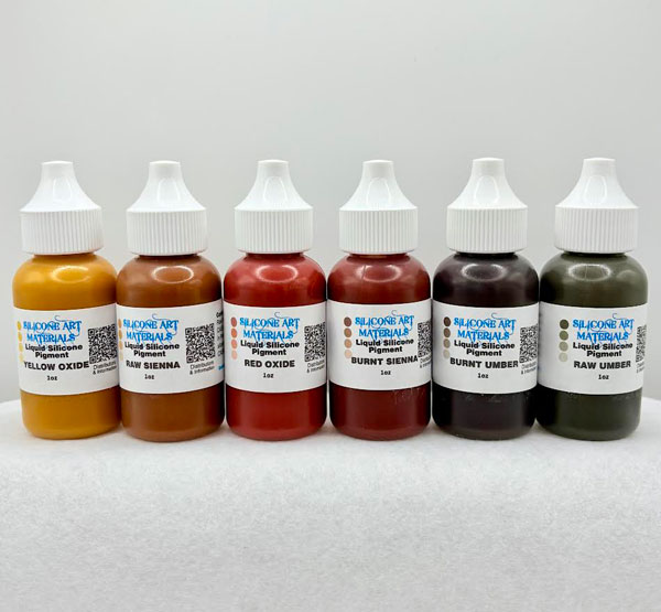A Set SAM Liquid Silicone Pigment ~ Classic Earth Color ~ 6 Colors ~ 1OZ