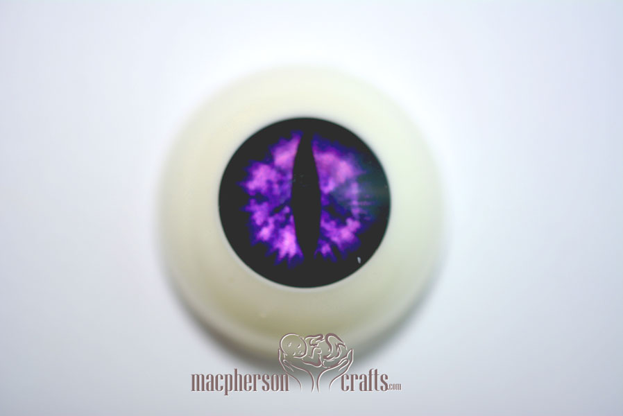 22mm Acrylic Eyes Dragon Cat Style - Purple