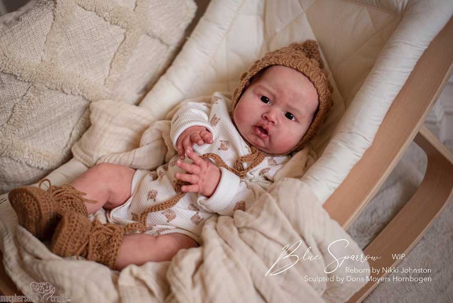 Blue Sparrow by Doris Moyers Hornbogen