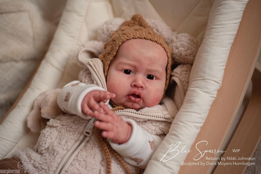 Blue Sparrow by Doris Moyers Hornbogen