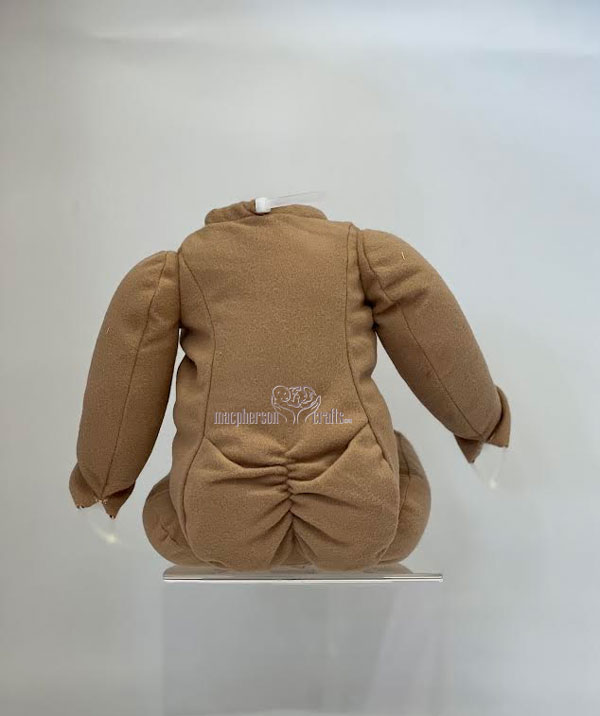 18 Inch Dark Flesh Doe Suede Multi Panel Body ~ 1/4 Arms, 1/4 Legs