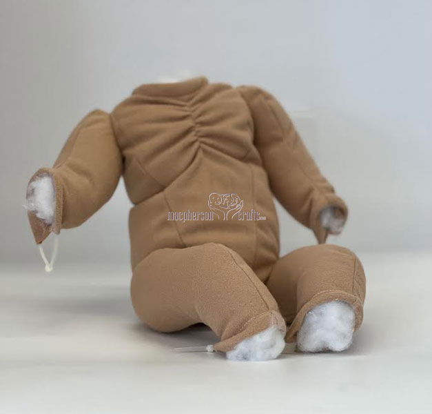 22 Inch Dark Flesh Doe Suede Multi Panel Body ~ 1/4 Arms, 1/4 Legs