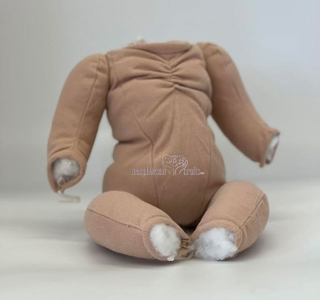 20 Inch Flesh Doe Suede Multi Panel Body ~ 1/4 Arms, 1/4 Legs