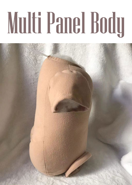 22 Inch Flesh Doe Suede Multi Panel Body ~ 3/4 Arms, Full Front Legs ...