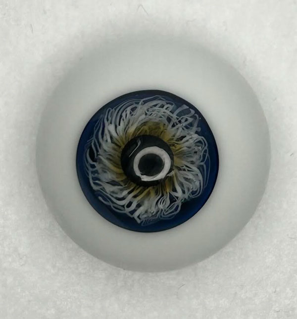 24mm Half Round Real Life Glass Eyes - Normal Blue