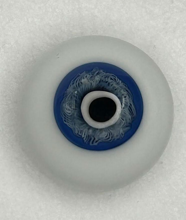 24mm Half Round Real Life Glass Eyes -Medium Blue