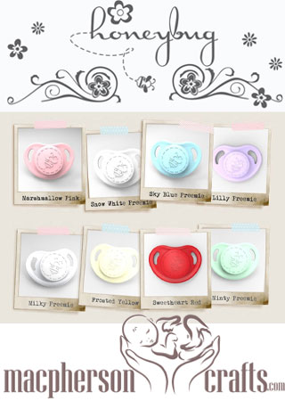 HoneyBug Cutie Pie Vintage Micro Preemie Pacifier - Off White