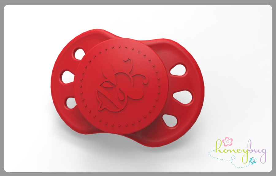 HoneyBug Sweet Dreams Preemie Pacifier - Sweetheart Red