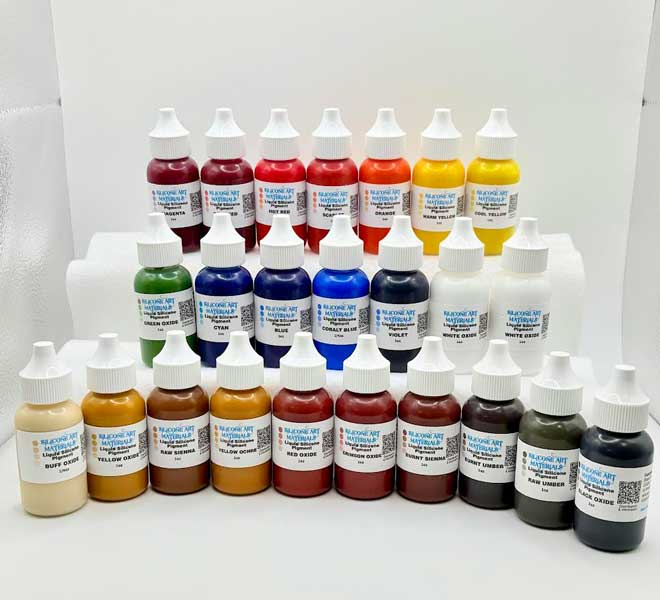 SAM Liquid Silicone Pigment Set ~ Master Pigment ~ 23 Colors ~ 1OZ