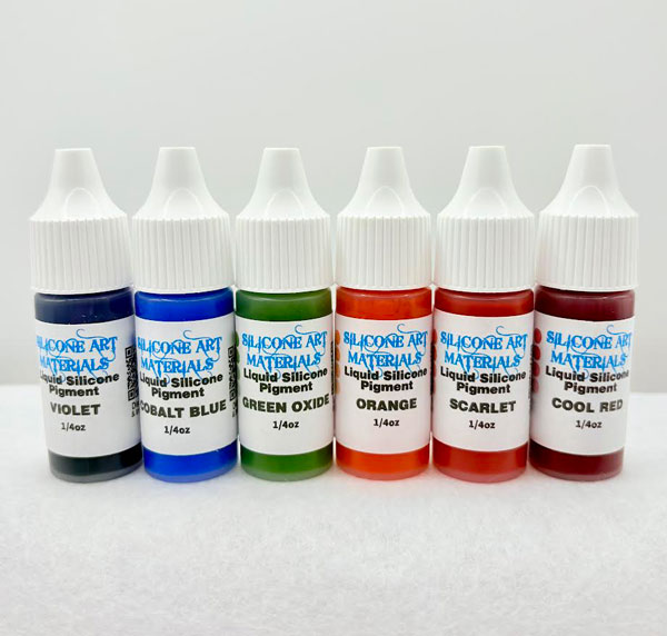 SAM Liquid Silicone Pigments ~ Secondary ~ 6 Colors ~ 1/4OZ