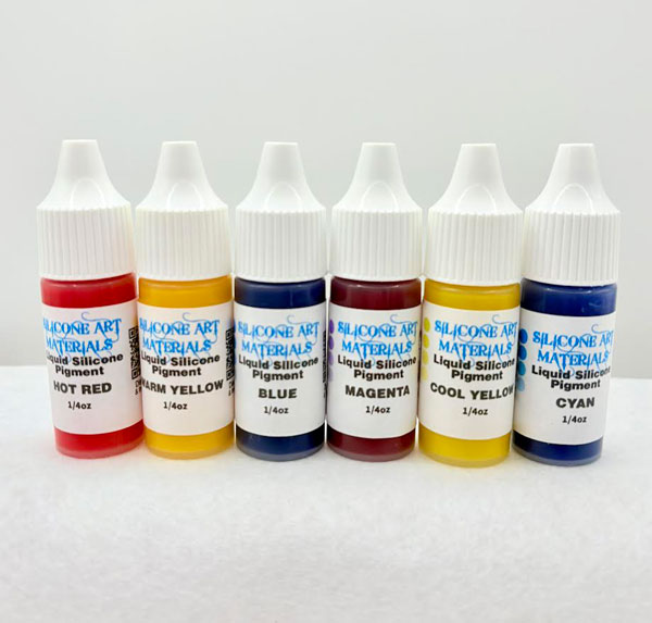 SAM Liquid Silicone Pigment ~ Primary ~ 6 Colors ~ 1/4OZ