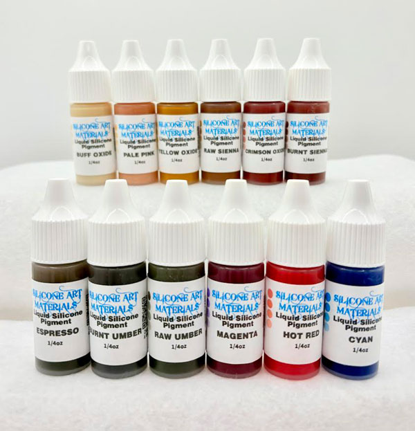 A Set SAM Liquid Silicone Pigment ~ Biracial Colors ~ 12 Colors ~ 1/4OZ