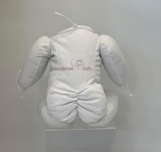18 Inch White Doe Suede Multi Panel Body ~ 1/4 Arms, 1/4 Legs