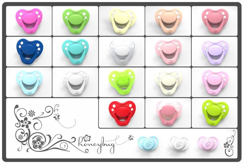 HoneyBug Sweetheart Pacifier - Newborn Miss Coral
