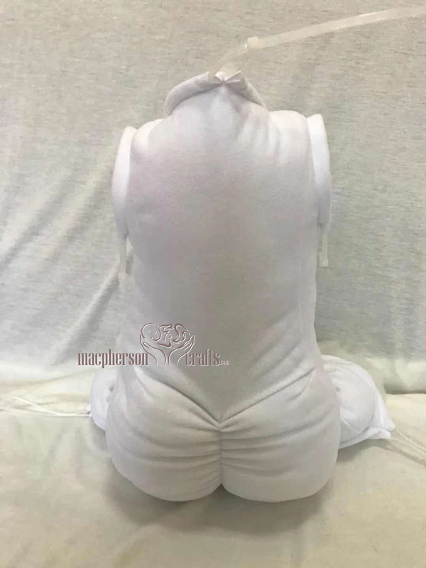 28 Inch White Doe Suede Multi Panel Body ~ Full Arms Non Jointed, 3/4 ...