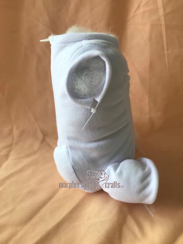 20 Inch White Doe Suede Multi Panel Body ~ Full Arms Non Jointed, 3/4 ...