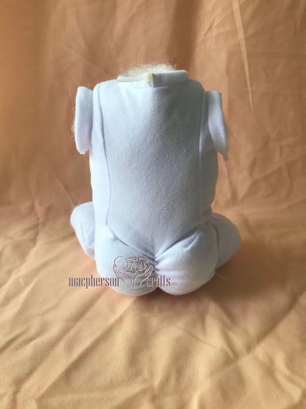 20 Inch White Doe Suede Multi Panel Body ~ Full Arms Non Jointed, 3/4 ...