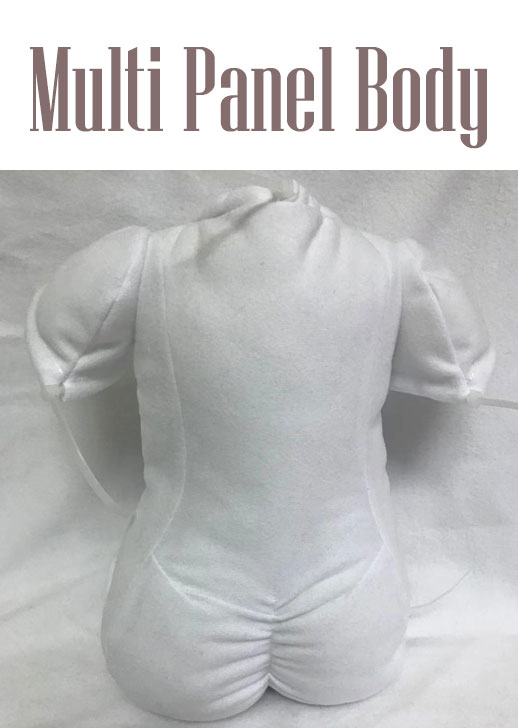 18 Inch White Doe Suede Multi Panel Body ~ 3/4 Arms, Full Front Legs ...